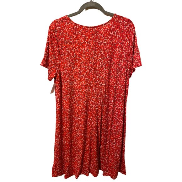 Old Navy | Dresses | Nwt Xl Old Navy Red Floral Dress | Poshmark